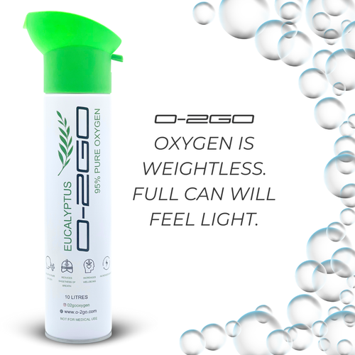 O2GO Oxygen with Eucalyptus 10 Litre Pure Breathing Oxygen Can/Bottle ...