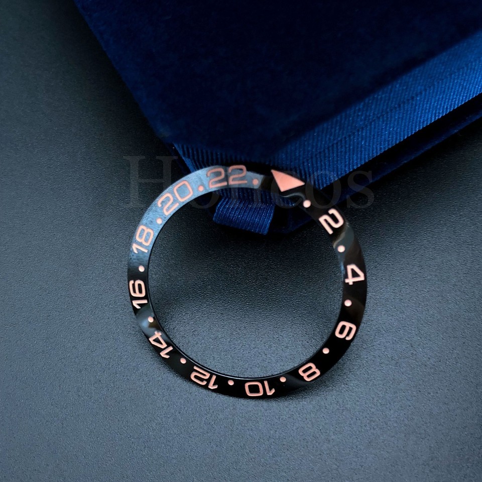 38MM Ceramic Bezel Insert Ring GMT Planet Ocean Diver Vintage fits for ...