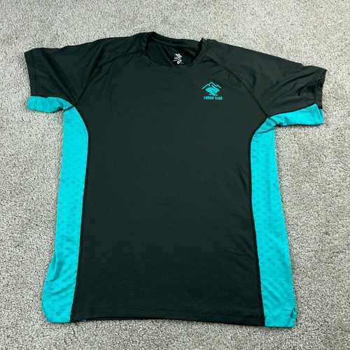 Rabbit Running Shirt Mens Large Gray Blue Performance Training Jogging ...
