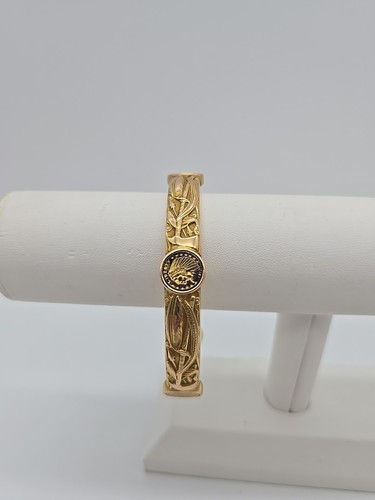 Riker Brothers Art Nouveau 14 Karat Gold Native American Bangle ...
