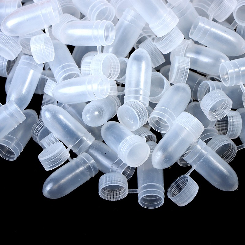100 Pcs Portable Flip Lid Transparent Capsule Storage Containers Pill ...
