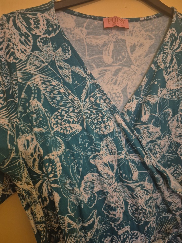 Popsy Green Butterfly Print Maxi Dress Size 18 | eBay UK