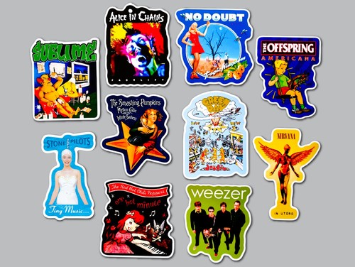 90's Alternative Vinyl Lot Pack (10 Stickers) SET 16 grunge ska punk ...