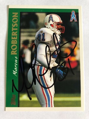 1997 Topps Marcus Robertson #18 Autograph Oilers Authentic | eBay