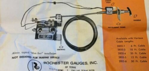 Rochester Gauges 2835 MAK-SAF Disconnect Switch & Control Cable | eBay