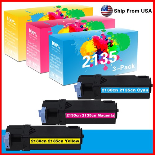 3PK 2130 Color Toner Cartridge for 2130CN 2135CN 2135 Printer (CMY) | eBay