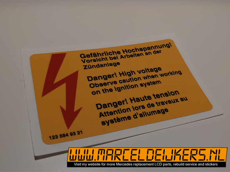 Mercedes Benz Engine Air Filter Sticker Label new w201 w123 w124 w126 ...