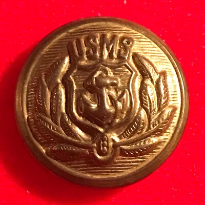 Original Early United States Maritime Service Brass Uniform Button 23mm ...