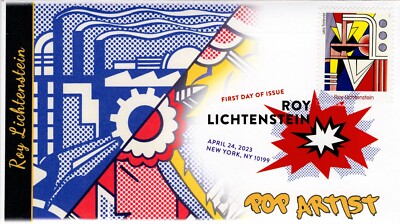 23-089, 2023, Roy Lichtenstein, First Day Cover, Digital Color Postmark ...