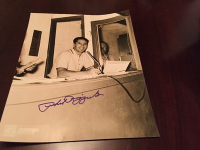 PHIL RIZZUTO AUTOGRAPH 8X10 PHOTO NY YANKEES YOUNG ANNOUNCER IN BOOTH ...