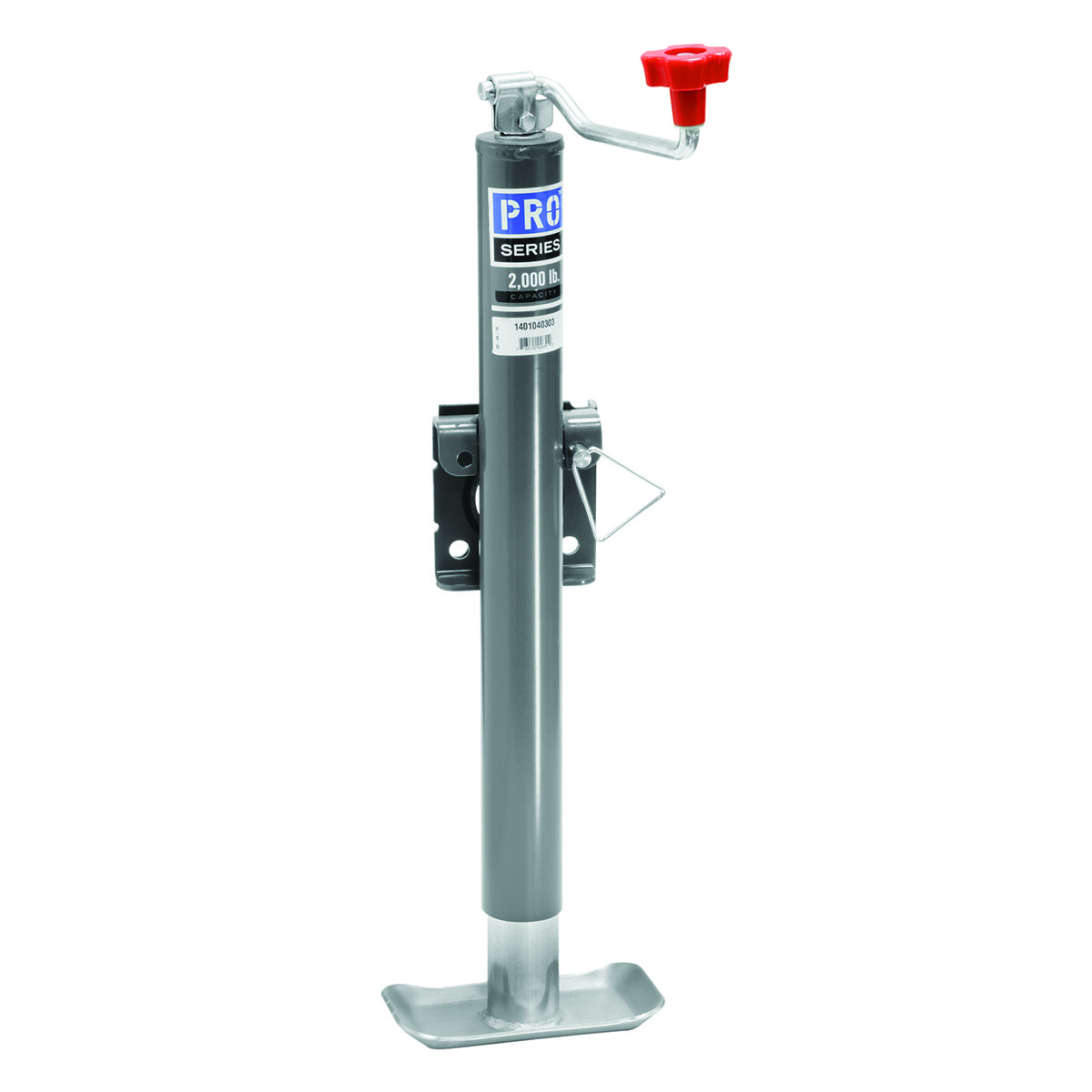 PRO SERIES ROUND TRAILER JACK 2000 lbs WELD ON TOPWIND SNAP RING SWIVEL ...