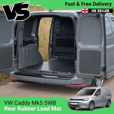 FITS VW CADDY MK5 21> REAR LOAD AREA FLOOR HEAVY DUTY RUBBER CHEQUER ...