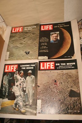 LIFE Magazine 1969 July All 4 Issues Lot LEAVING FOR THE MOON -OFF TO ...