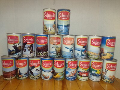 Schmidt Beer Can Scenic Collection Set. Nineteen Cans ( EMPTY CANS ONLY ...