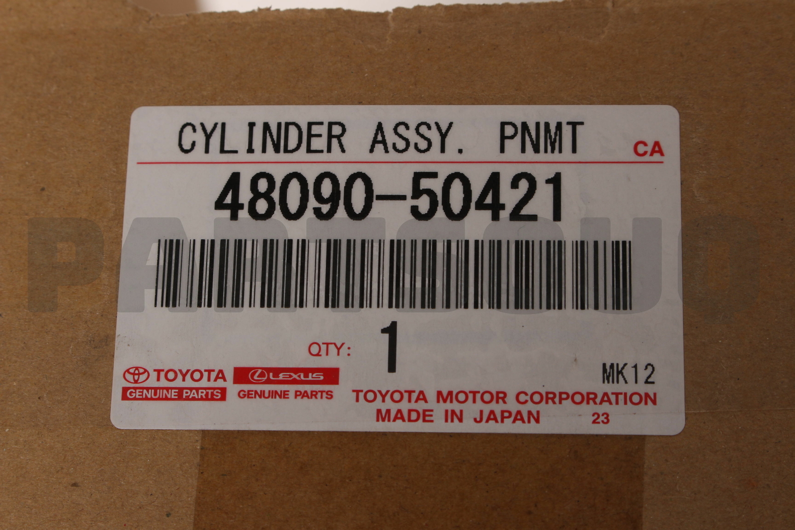 4809050421 Genuine Toyota CYLINDER ASSY, PNEUMATIC, REAR LH W/SHOCK ...