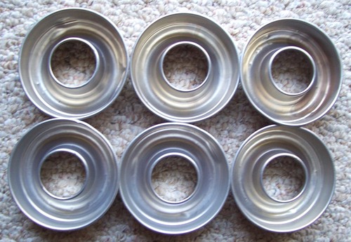 6 Aluminum Jello Round Ring Molds 3.75" Diameter | eBay