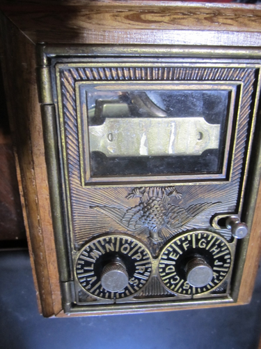 Vintage US Post Office Box Coin Bank Old Tyme Reproduction Inc. Wood ...