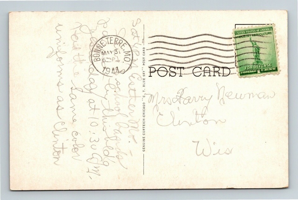 Poplar Bluff MO, Butler County Courthouse, Missouri c1941 Vintage ...