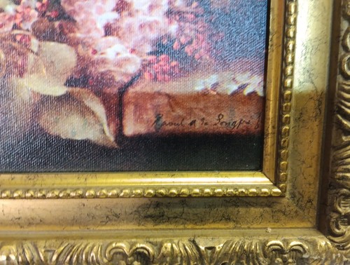 Gallery Graphics Inc. Vintage Nature’s Flowers Oil Painting Noel Mo 21× ...