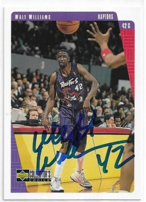 WALT WILLIAMS Autographed Signed 1997-98 UDCC card #334 Toronto Raptors ...