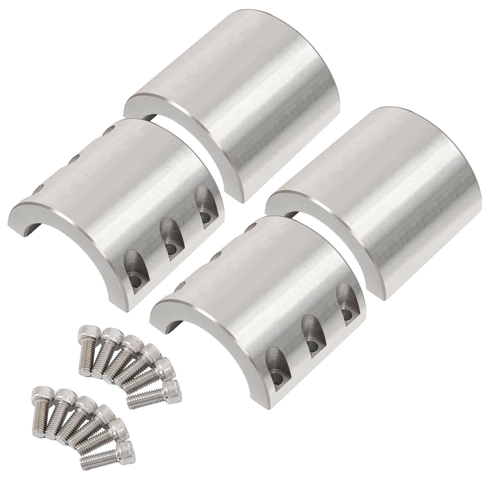 2Pcs Fits 2" Inch OD Size Tube Roll Cage Mounts Steel Split Collar Tube ...