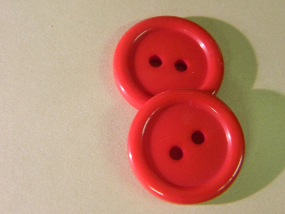 NEW 25 3/4 INCH ATOM RED POLISHED BUTTON 2 HOLE W/RIM | eBay