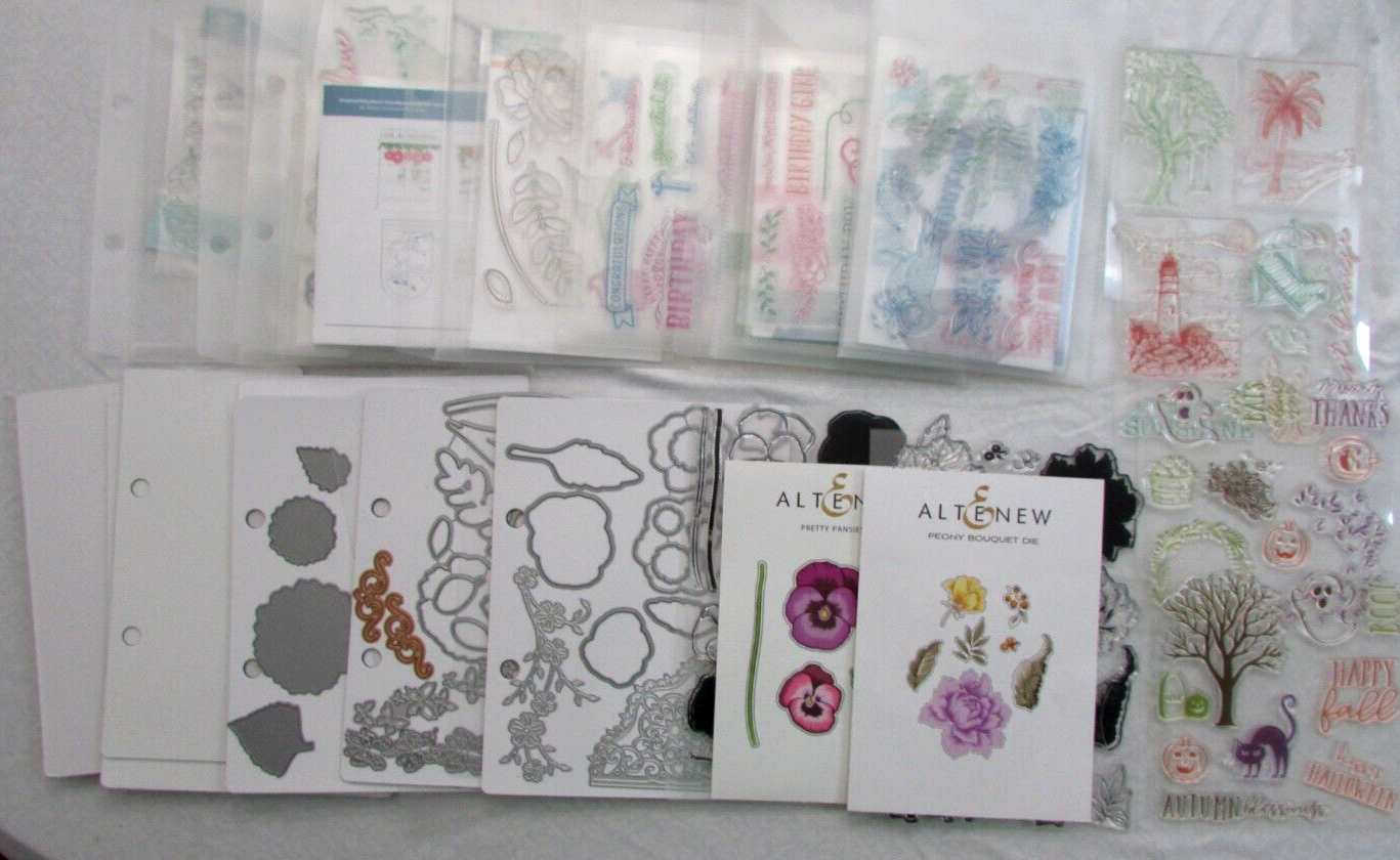 10+ LOT OF ALTENEW & DIAMOND PRESS STAMP & DIES + EXTRA MAGNETIC DIE ...