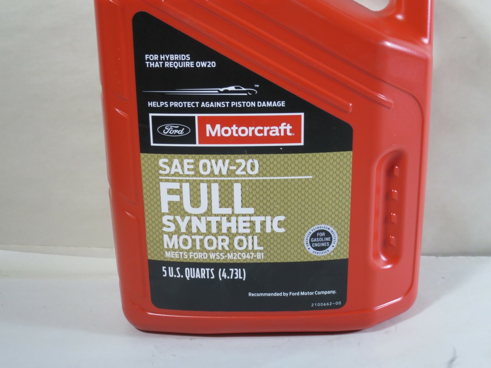 Motorcraft Fluid XO-0W20-5QFS SAE 0W-20 Premium Full Synthetic Motor ...