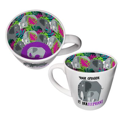 Novelty Mug Coffee Tea Funny Cup Irrelephant Bold Ceramic Animal Gift ...