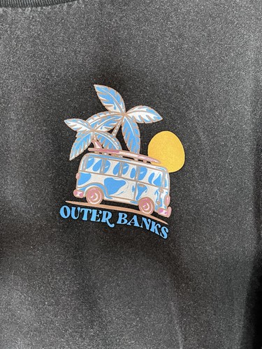 OBX OUTER BANKS NC Vintage Wash Graphic Tee Beaches Unisex T-Shirt Sz L ...