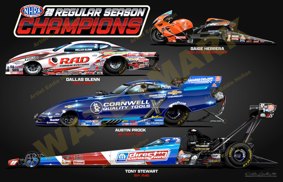 2025 NHRA Season Champions Drag Racing 28X18in. POSTERS | eBay