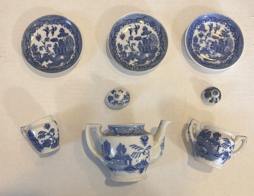 Blue Willow Miniature 6 Tea Set Pieces Made In Japan Vintage A-A13 | eBay