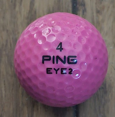 Vintage #4 Ping Eye 2 Two Tone Pink Teal Aqua Golf Ball Rare | eBay