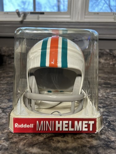 Miami Dolphins Throwback Mini Helmet Vintage 1966-1972 Riddell 2 Bar ...