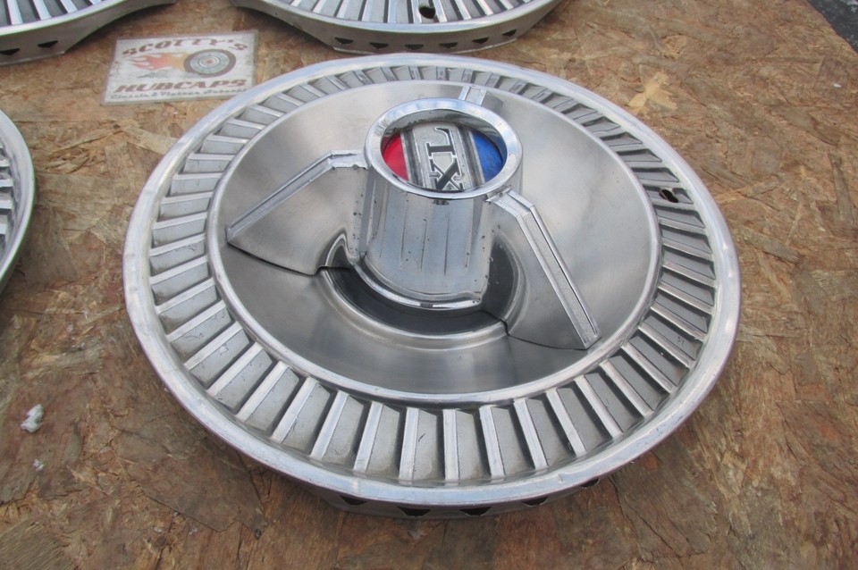 🔥1964 FORD GALAXIE 500 XL 14" SPINNER WHEEL COVERS, HUBCAPS, SET OF 4🔥 ...