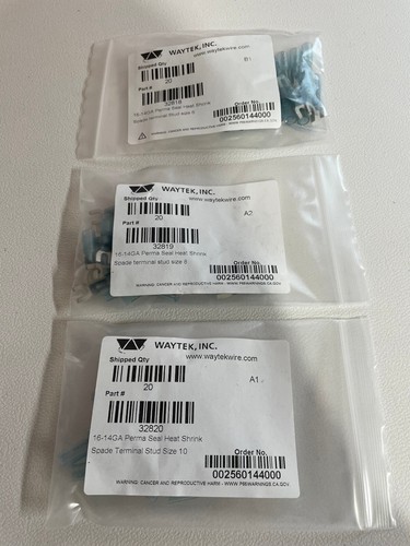Waytek Connectors Perma Seal Heat Shrink - Spade Size 6, 8, 10 | eBay