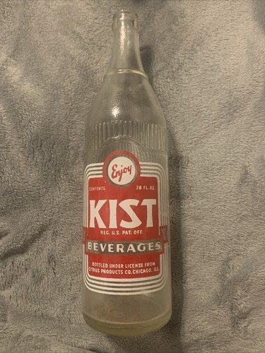 Vintage Kist Beverages Acl 28oz Soda Bottle Lawrence Kist Bev Co ...