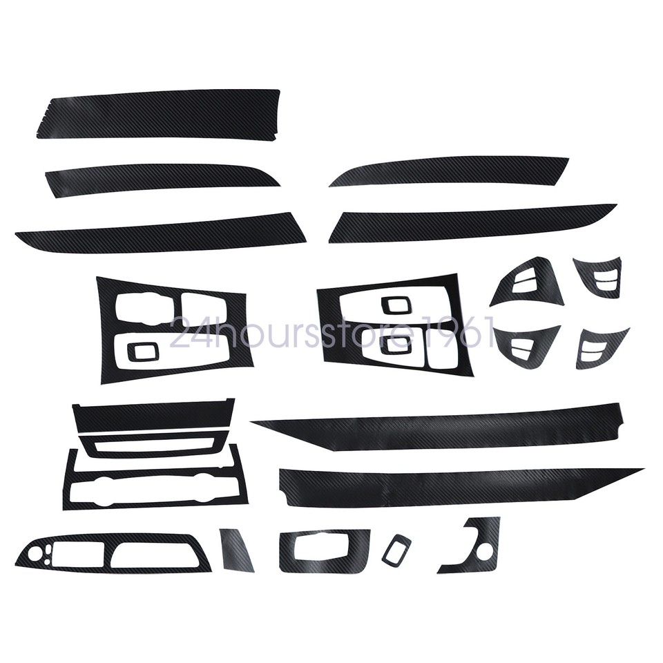 3D Carbon Fiber Pattern Interior Trim Decals For BMW X5 E70 X6 E71 2008 ...