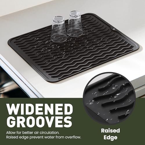 Silicone Dish Drying Mat for Multi-Usage Dish Drying Mats for Kitchen ...
