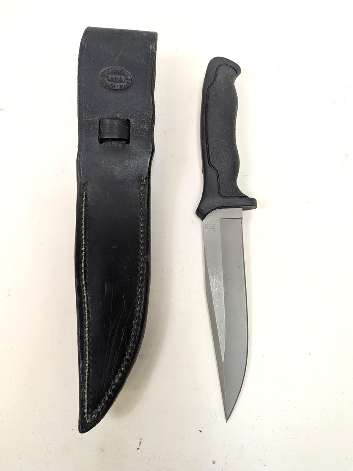 Buck Knife 650C Backwards C 1996. 11" with Sheath and Sharpening stone ...