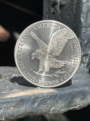 1 Troy Ounce .999 Fine Pure Titanium Walking Liberty Eagle Rounds/1 oz ...