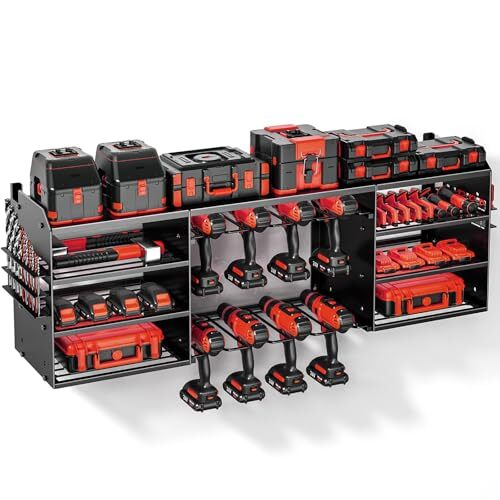 Upgrade Large Power Tool Organizer Wall Mount,Cordless Tool Storage ...