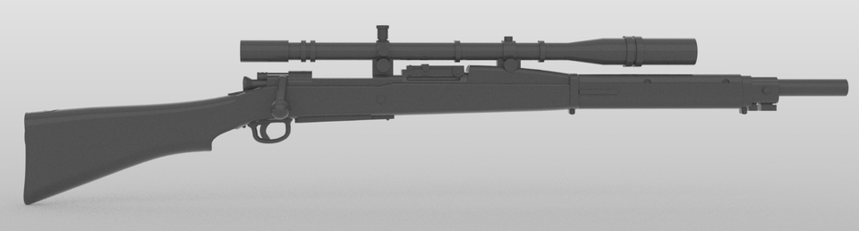 1/16 Scale Battleground M1903A1 Springfield Rifle - Sniper - Unertl ...