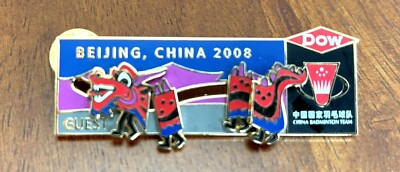 Beijing 2008 Olympic Sponsor Dow Slider Dragon Pin *NEW* (not In ...