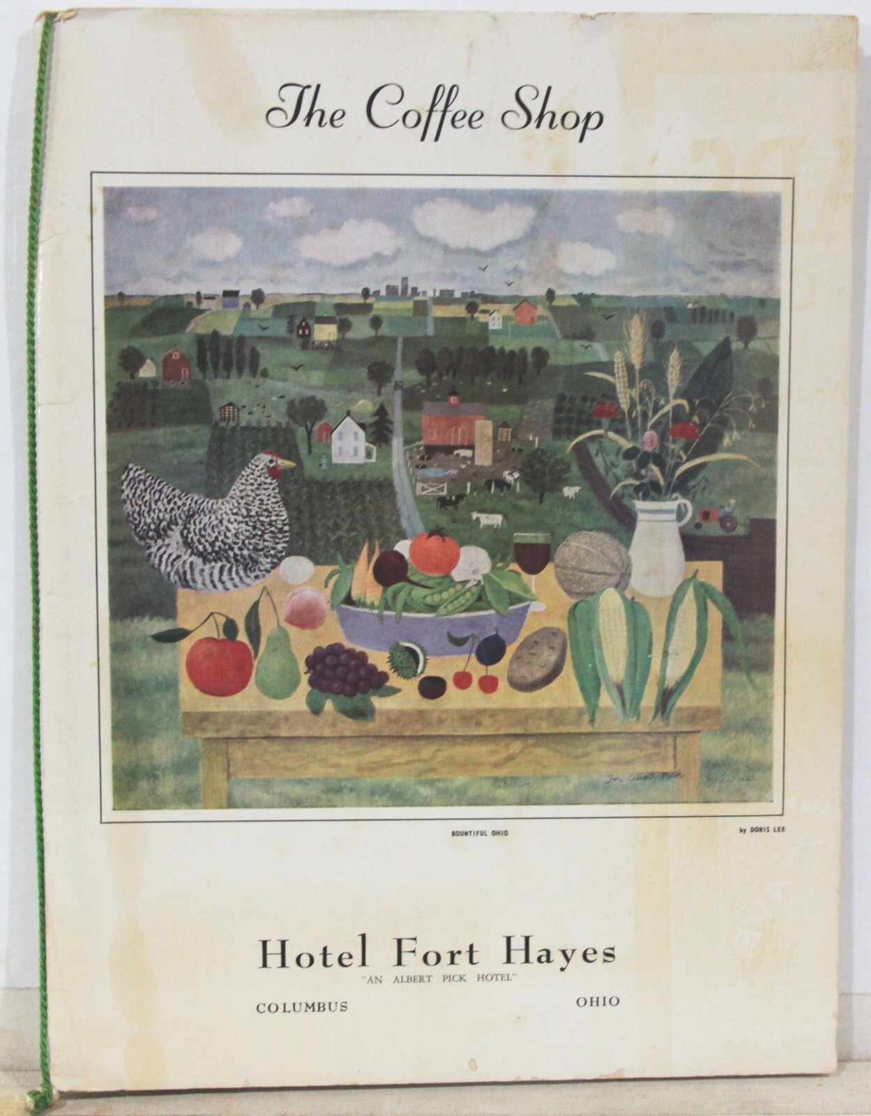 Used Menu from The Coffee Shop, Hotel Fort Hayes Columbus Ohio 1950 | eBay