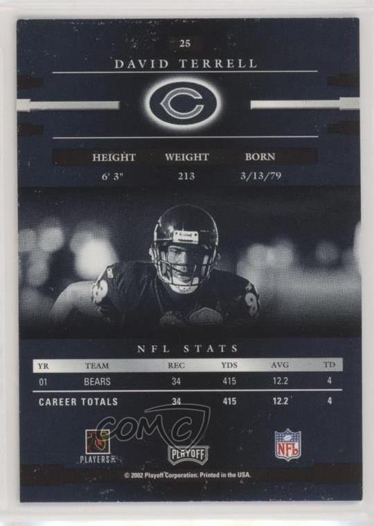 2002 Playoff Prestige David Terrell #25 | eBay