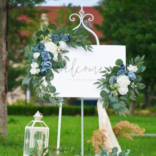 Mariage Fausse Fleur Signe Swags pour C??r??monie F??te R??ception Entr??e D??co | eBay