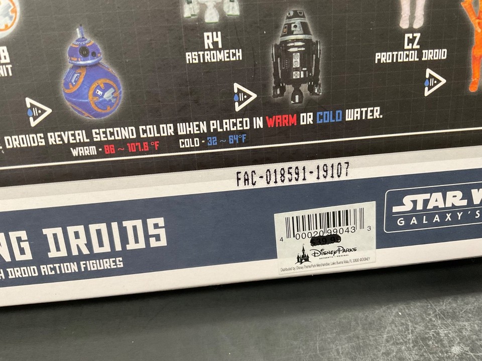 Disney Parks Star Wars Galaxy's Edge Color Changing Droids 4 Pack ...