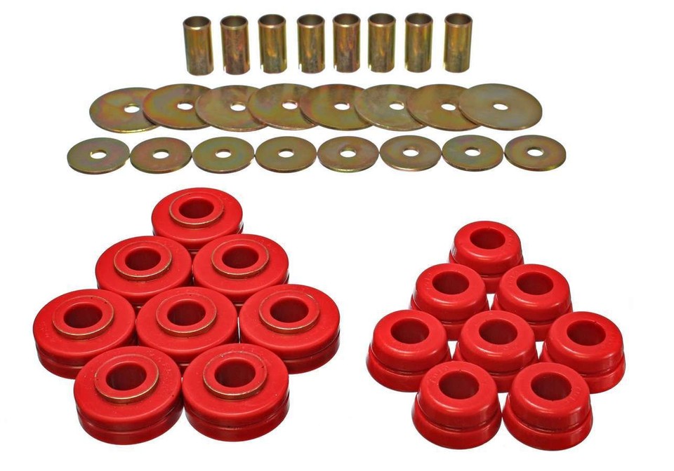 Energy Suspension 6.4101R Polyurethane Body Mount Bushings Red | eBay