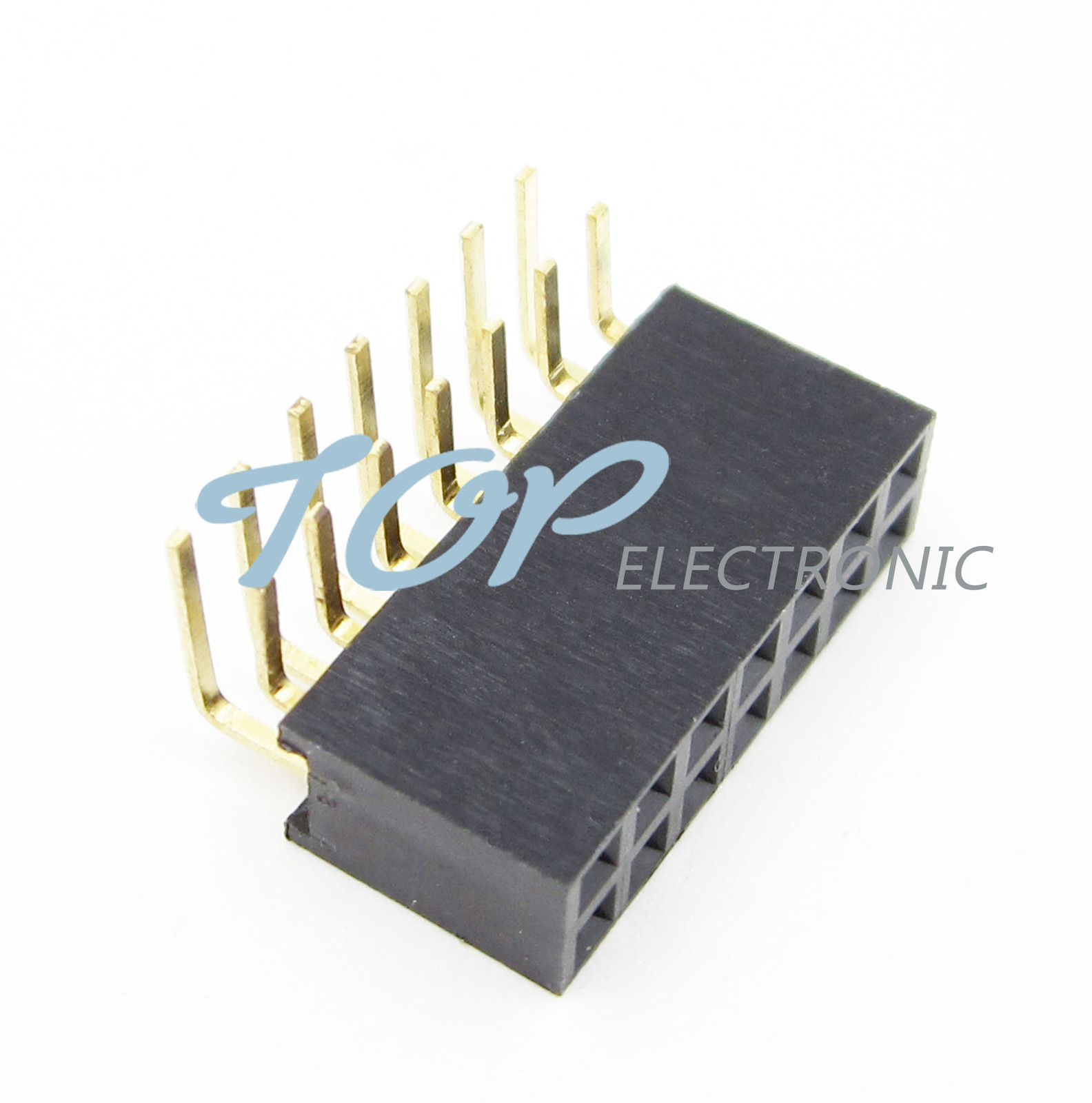 10PCS 2.54mm Pitch 2x7Pin Header Right Angle Female Double Row Socket ...